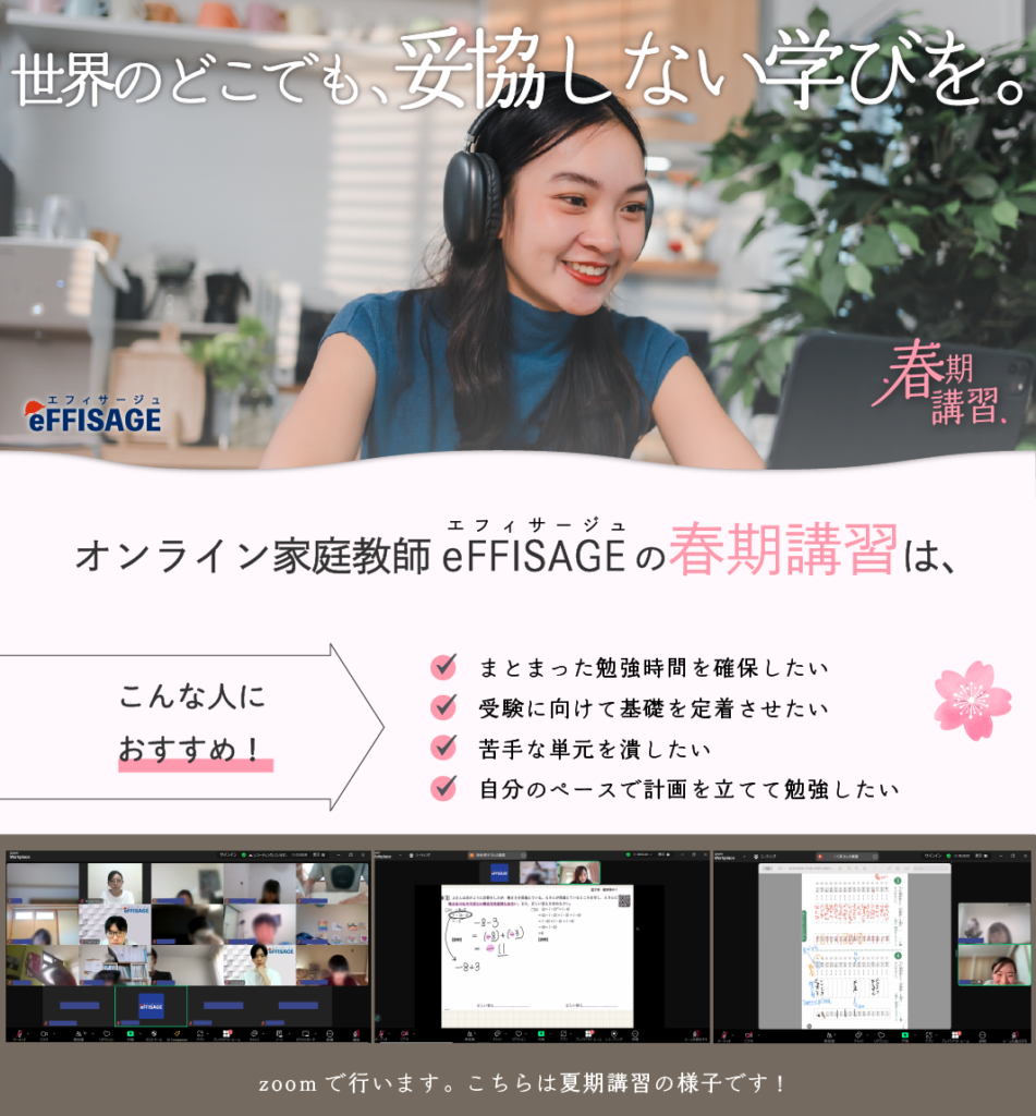 海外子女向け オンライン家庭教師 eFFISAGE（エフィサージュ） 公式HP